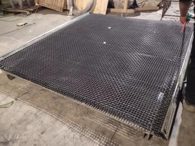 China Manganese Steel Painted Pre Crimped Wire Mesh 4mm for sale