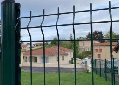 China 3d Bending Curved Garden Fence With Peach Post for sale