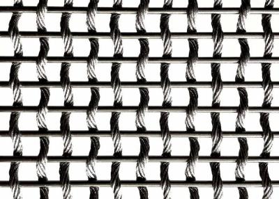 China Stainless Steel 304 Architectural Woven Wire Mesh - 1.5mm to 4.0mm Rod Diameter for Elevator Halls and Lobbies for sale