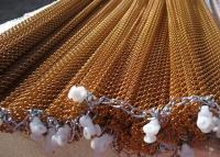 China Gold Stainless Steel 201/304 Diamond Shape Decorative Metal Mesh for Curtains and Wall Decorations for sale