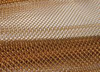 China Gold Stainless Steel 201/304 Diamond Shape Decorative Metal Mesh for Curtains and Wall Decorations for sale