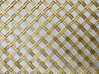 China Decorative Metal Crimped Stainless Steel Flat Wire Screen Mesh for Furniture Cabinets for sale