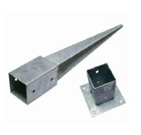 China Q235 Carbon Steel Ground Spike Anchor Post with 51-141mm Square Diameter and 600-900mm Length Options for sale