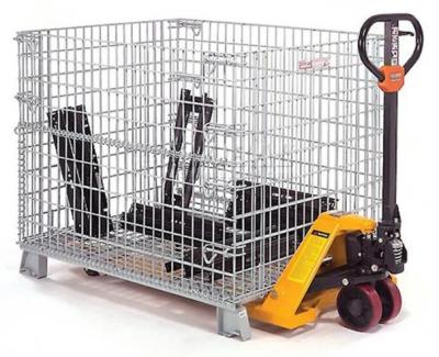 China Metal Stackable Collapsible Wire Mesh Container 500kg Capacity with 800x600x640mm to 1200x1000x890mm Sizes for sale