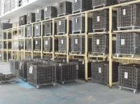 China Metal Stackable Collapsible Wire Mesh Container 500kg Capacity with 800x600x640mm to 1200x1000x890mm Sizes for sale