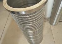 China Johnson Continuous Wedge Wire Screen Pipe / Water Well Screen For Oil Well for sale