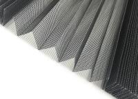 China Black Pleated Insect Screen Mesh 2.4m Width x 10m Length 18x16 Mesh for Retractable Windows and Doors for sale