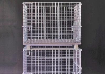 China Rigid Foldable Wire Mesh Container Collapsible Steel Basket 1300kg Capacity 1030x840x850mm for sale