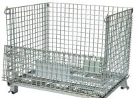 China Rigid Foldable Wire Mesh Container Collapsible Steel Basket 1300kg Capacity 1030x840x850mm for sale