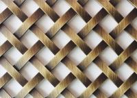 China Antique Brass Plated Wire Mesh 1.5×3.5mm for Cabinet Doors and Interior Design with 42.2% Open Area for sale