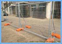 China Hot Dipped Galvanized 2.1m X 2.4m Temporary Mesh Fencing With Concrete Filled Plastic Feet for sale