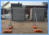 China Hot Dipped Galvanized 2.1m X 2.4m Temporary Mesh Fencing With Concrete Filled Plastic Feet for sale