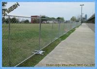 China Galvanized Sturdy Temporary Mesh Fencing , Portable Chain Link Fence Steel Feet for sale