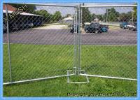 China Galvanized Sturdy Temporary Mesh Fencing , Portable Chain Link Fence Steel Feet for sale