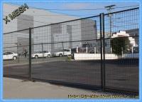 China PVC Coated Portable Temporary Metal Fence Panels 6x8 ft with Steel Feet for Construction Sites for sale