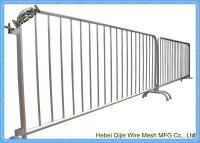China Crowd Control Barrier Mesh Fencing Steel Pipe Light Silver For Sporting Events for sale
