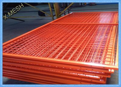 China Orange PVC Coated Welded Mesh Fence Panels 50×200mm 4.0mm Wire Diameter Corrosion Resistant Security Fencing for sale