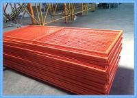 China Orange PVC Coated Welded Mesh Fence Panels 50×200mm 4.0mm Wire Diameter Corrosion Resistant Security Fencing for sale