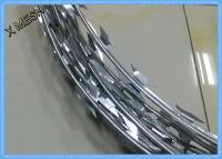 China BTO22 Safety Razor Barbed Wire Hot Dipped Galvanized 3/5 Clips PVC Coated 22mm Barb Length for sale