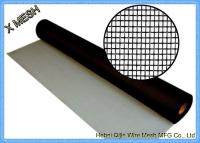 China Black Fiberglass Insect Screen Mesh Netting 18X16 Mesh Count For Windows for sale