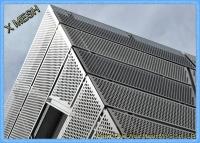 China Silver Architectural Perforated Metal Panels , Round Hole Stainless Perforated Sheet for sale