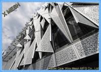 China Silver Architectural Perforated Metal Panels , Round Hole Stainless Perforated Sheet for sale