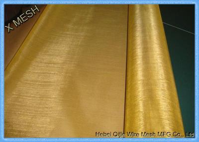 China 0.03mm Square Hole Brass Woven Wire Mesh - Plain Weave for Decoration & Filtration (0.5-2m Width) for sale