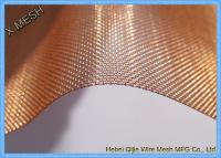 China Pure Copper Metal Wire Mesh Sheets Square Hole Bending Selvage For Shielding for sale
