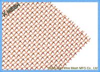 China Pure Copper Metal Wire Mesh Sheets Square Hole Bending Selvage For Shielding for sale