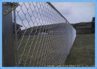 China Silver Chain Link Fence Fabric 2.0-4.2mm Wire Diameter with 40-610g Zinc Coating for Industrial Security for sale