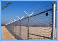 China Silver Chain Link Fence Fabric 2.0-4.2mm Wire Diameter with 40-610g Zinc Coating for Industrial Security for sale
