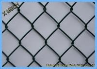 China Easily Install Chain Link Fence Fabric Green Color PVC Coated Materials for sale