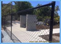 China PVC Coated Chain Link Fence Fabric 50ft with 3.2-4mm Wire Diameter and 5x5cm Mesh for Residential Gardens for sale