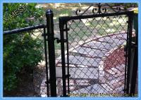 China Woven Vinyl Coated Chain Link Fence Gate With Galvanized Steel Wire Fit Backyards for sale