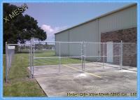 China 9 Gauge Chain Link Fence Fabric , Carbon Steel Wire Lattice Fence Panels Multi Colors for sale