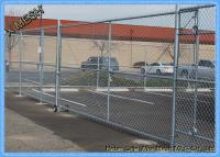 China 9 Gauge Chain Link Fence Fabric , Carbon Steel Wire Lattice Fence Panels Multi Colors for sale