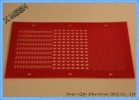 China Red Color Mining Screen Mesh PU Material Low Noise Non - Pegging Flexible for sale