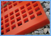 China Red Color Mining Screen Mesh PU Material Low Noise Non - Pegging Flexible for sale