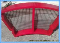 China Round Hole Mining Screen Mesh Polyurethane Material Red Color For Cement Plants for sale