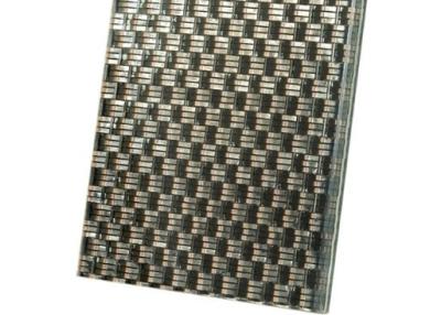 China Bulletproof Architectural Woven Wire Mesh Laminated Glass 10mm-14mm Thickness for Bank Security for sale