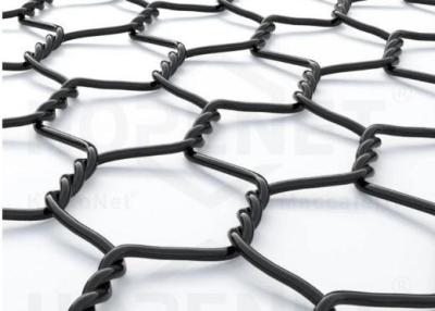 China 100% Pet Polyester Material Hexagonal Wire Mesh Net Black Color for sale