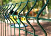 China Galvanized 3D Curved Fence Welded Mesh Fence With Ground Post for sale