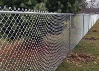 China Galvanized 9 Gauge Chain Link Security Fence 50*50mm Diamond Wire Mesh With Barbed Wire for sale