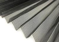 China Black Colored Pleated Mosquito Screen 18x16 Mesh 2.4m Width X 10m Long for sale