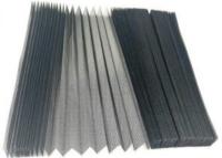China Black Colored Pleated Mosquito Screen 18x16 Mesh 2.4m Width X 10m Long for sale
