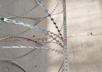 China Bto16 Security Concertina Spiral Razor Barbed Wire Mesh Cross Razor Fence Materials for sale