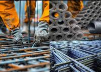 China Reinforcement Concrete Metal Welded Mesh Panel Rebar Black For 5-16mm for sale