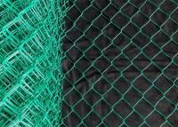 China Galvanized PVC Coated Diamond Mesh Wire Chain Link Fence Roll for sale