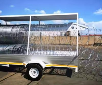 China Razor Wire Mobile Security Barrier System Mobile Rapid Deploy Razor Barrier Trailer for sale
