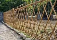 China Iron / Galvanized Artificial / Imitation Bamboo Fence In Yellow With Triangle Hole Shape for sale